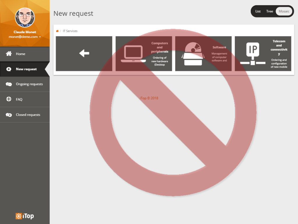 Remove mosaic view from service catalog – Molkobain I/O